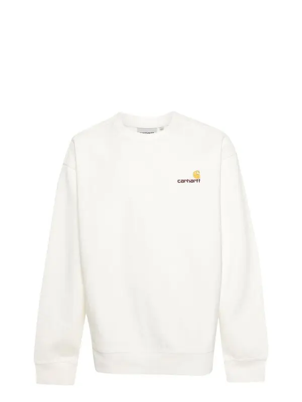 Carhartt Work In Progress American Script Drop-shoulder Sweatshirt - Neutrals