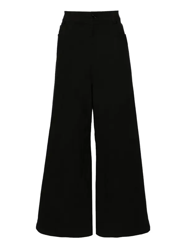 JUUN.J Waist-straps Wide-leg Trousers - Black