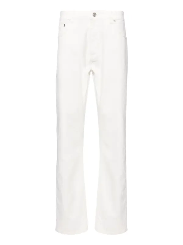 Etro Paisley-jacquard Straight-leg Jeans - White