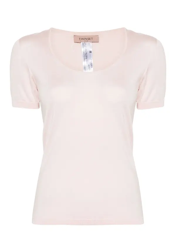 TWINSET Knitted Silk Top - Pink