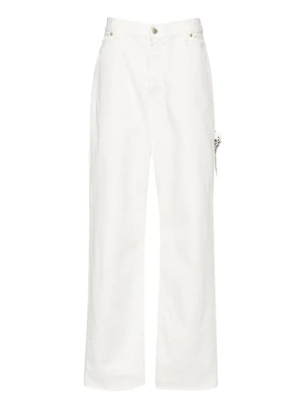 DARKPARK Lisa Mid-rise Wide-leg Jeans - White