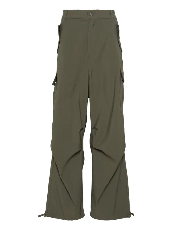 Rhude Pinstripe Straight-leg Cargo Pants - Green