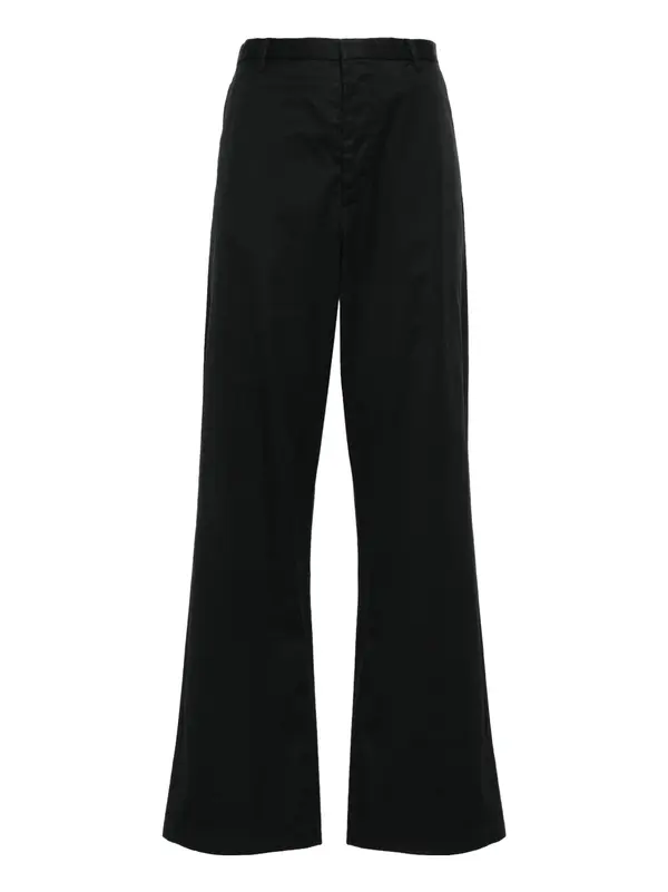 R13 High-waisted Wide-leg Trousers - Black