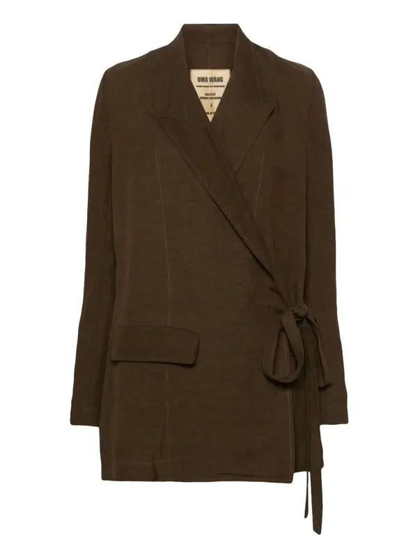 UMA WANG Khloe Peak-lapels Jacket - Brown