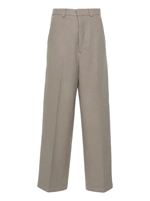 Ami Tailored Wide-leg Trousers - Neutrals