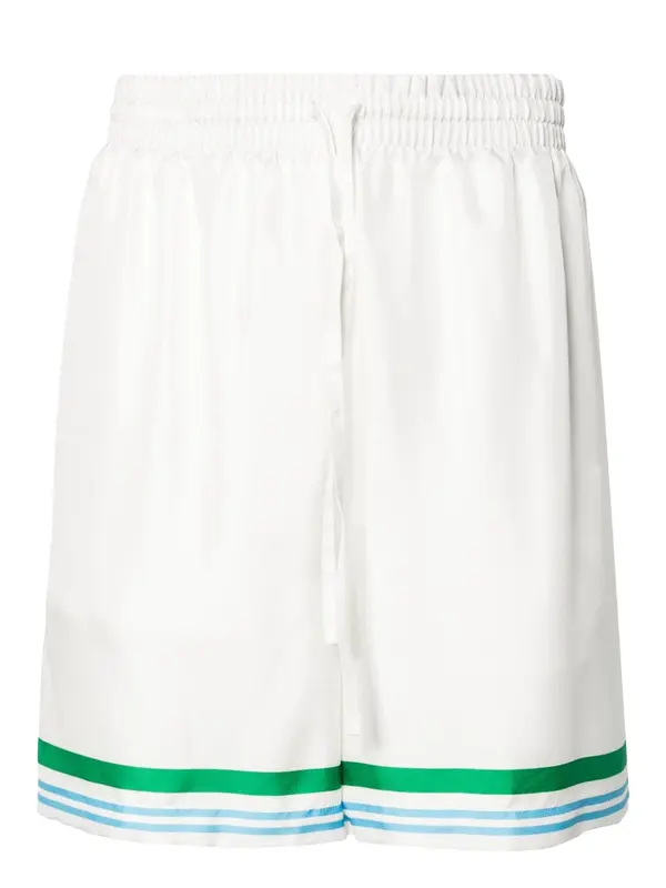Casablanca Le Jeu Silk Shorts - White