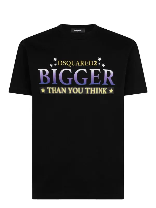 Dsquared2 Slogan-print Cotton T-shirt - Black