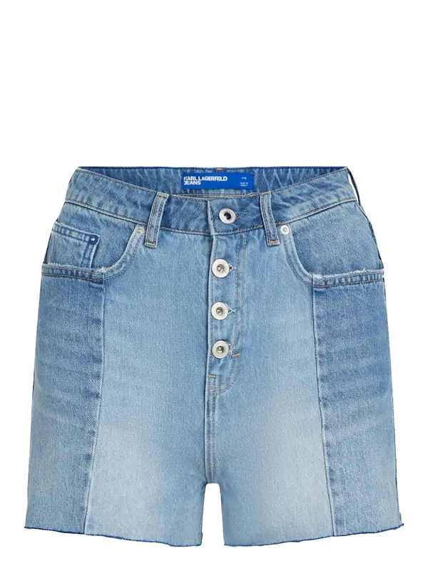 Karl Lagerfeld High-rise Denim Shorts - Blue