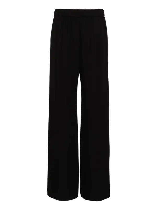 Valentino Garavani Wide-leg Silk Trousers - Black