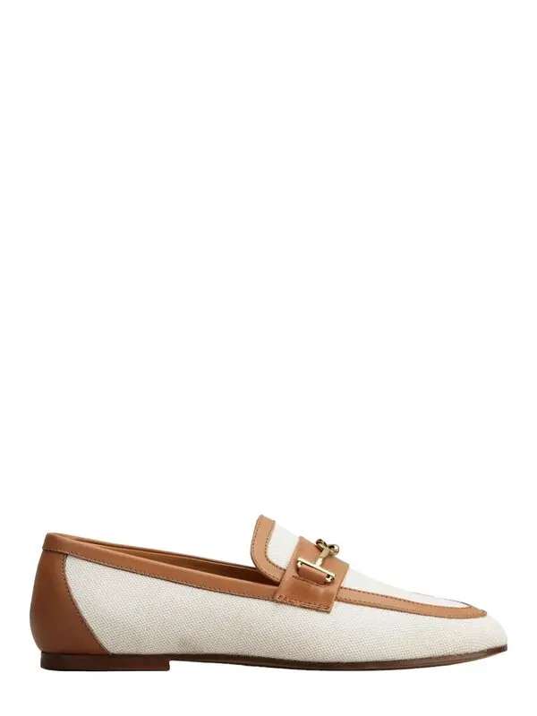 TOD'S Two-tone Chain Loafers - Neutrals