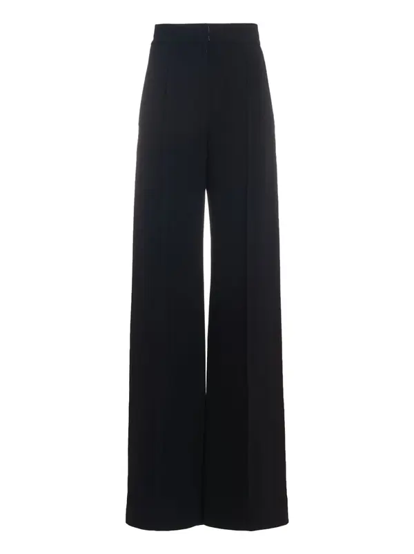 Another Tomorrow Doppio Wide-leg Trousers - Black
