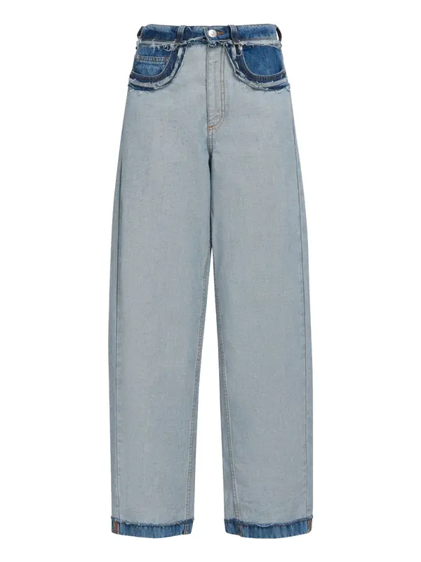 Marni Panelled Wide-leg Jeans - Blue
