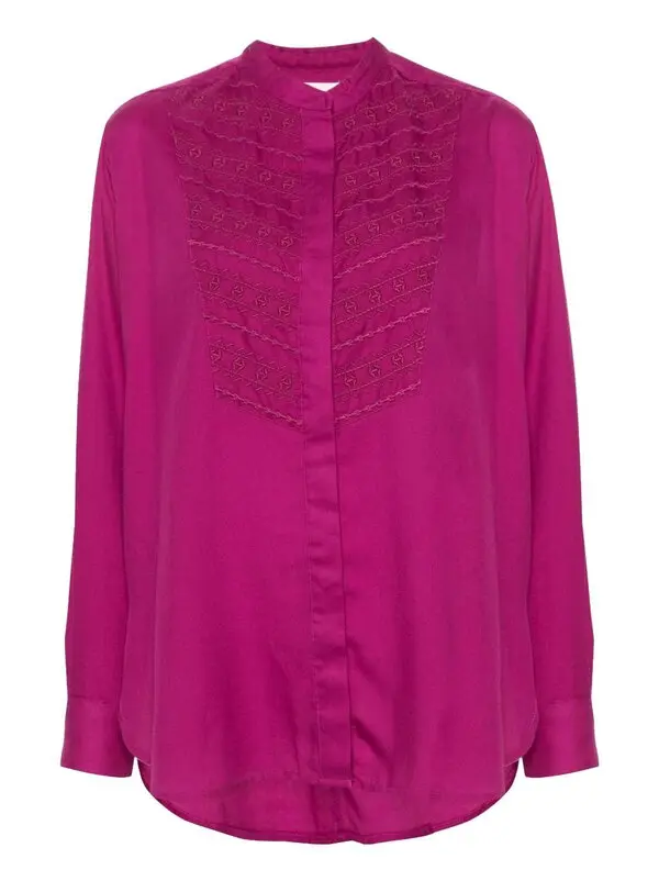 MARANT ETOILE Britten Embroidered-detail Shirt - Pink