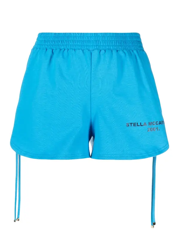 Stella McCartney Side Drawstring-fastening Shorts - Blue