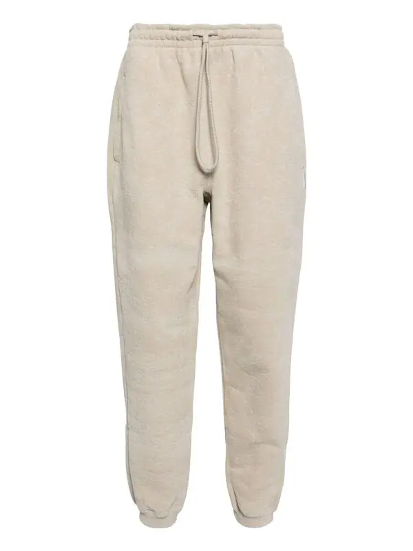 Alexander Wang Flocked Cotton Track Pants - Neutrals