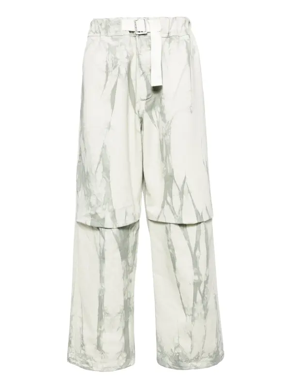 DARKPARK Tie-dye Straight-leg Trousers - Grey