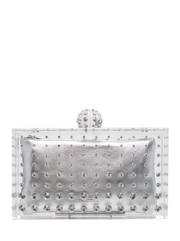 AQUAZZURA Tequila Clutch - Neutrals