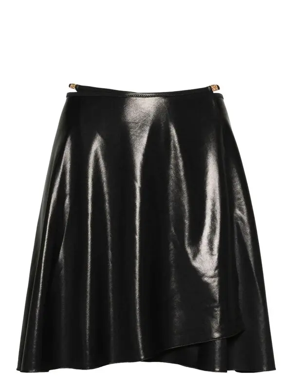 Versace Lamé-effect Wrap Mini Skirt - Black