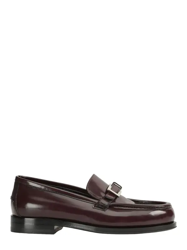 SERGIO ROSSI Sr Nora Leather Loafers - Red