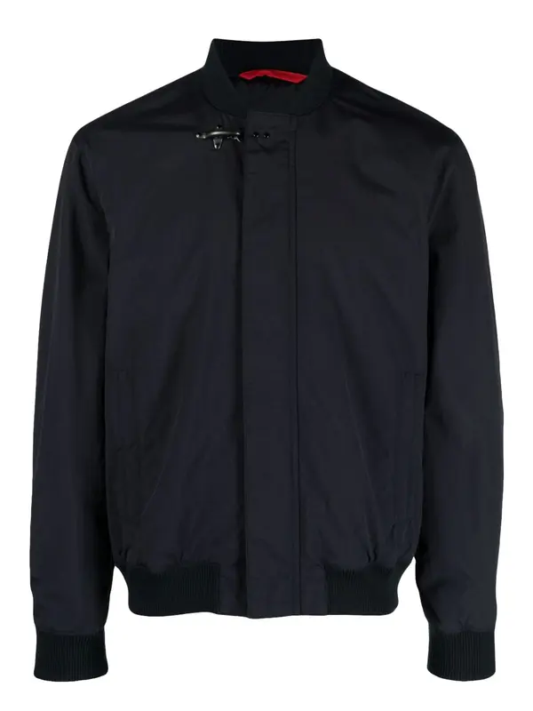 FAY Gancini-buckle Bomber Jacket - Blue