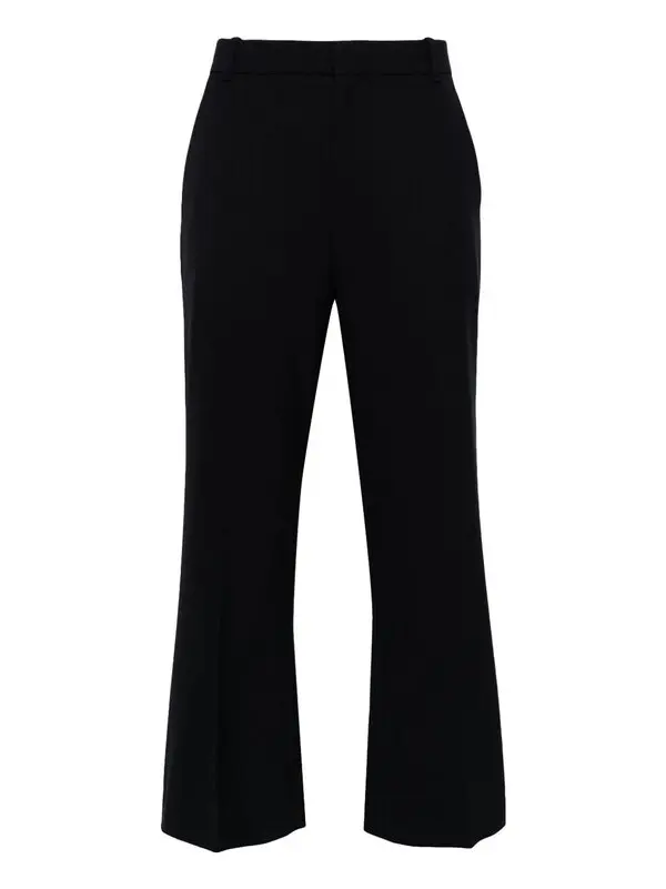 Chloé Mid-rise Cropped Trousers - Blue