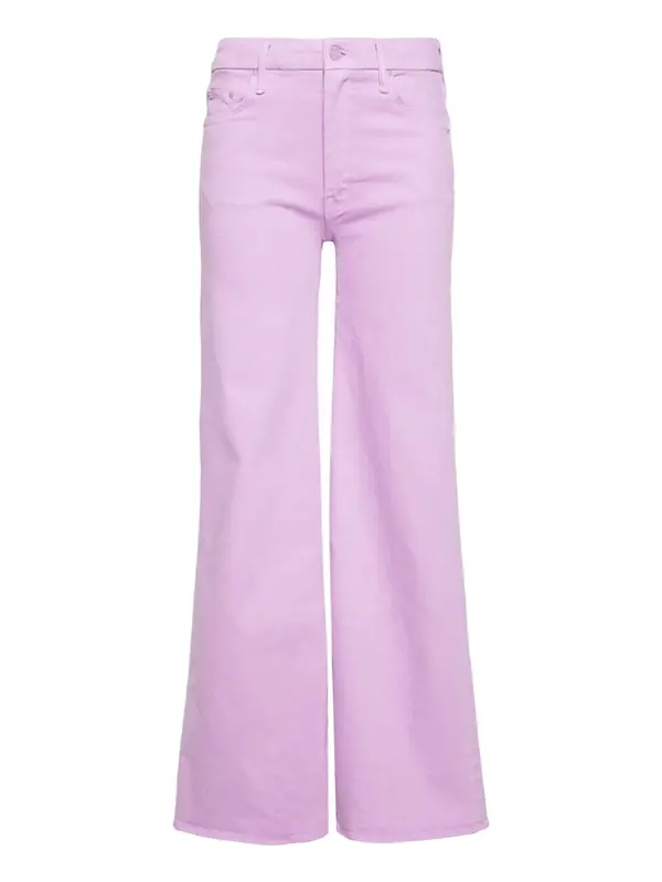 MOTHER The Roller Sneak Flared Jeans - Purple