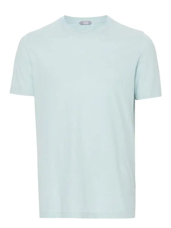 ZANONE Short-sleeved Cotton T-shirt - Blue