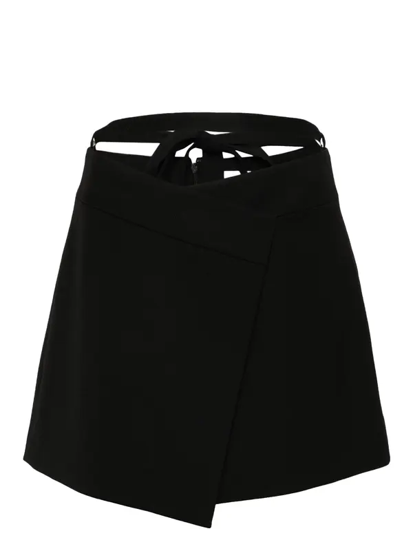 Patou Wraparound Miniskirt - Black