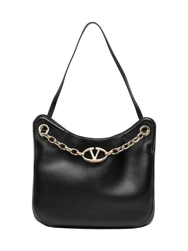 Valentino Garavani Vlogo Signature Chain-link Shoulder Bag - Black