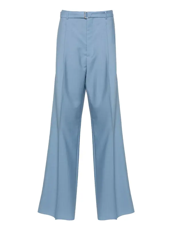 LANVIN Wide-leg Wool Trousers - Blue