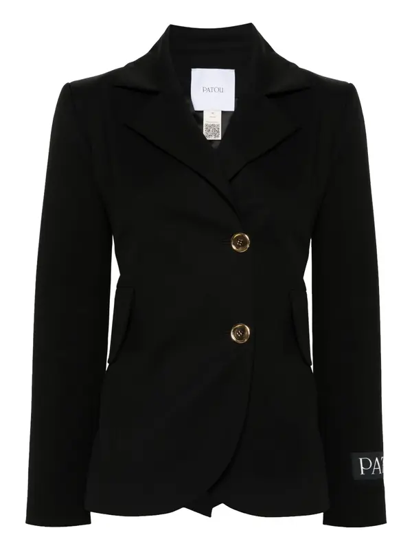 Patou Belted Tailored Blazer - Black