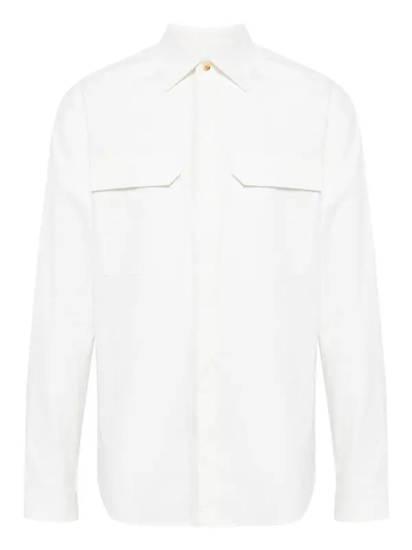 Rick Owens Long-sleeve Cotton Shirt - White