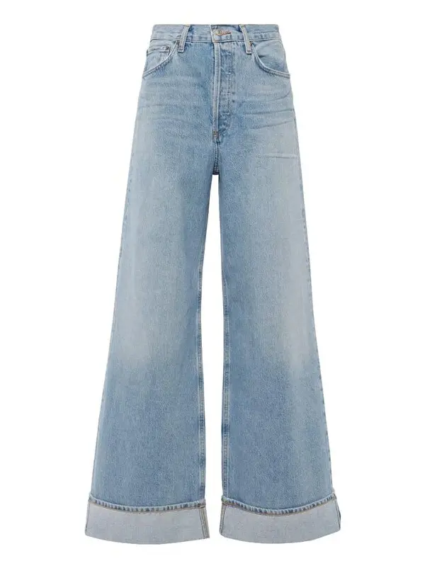 AGOLDE Dame High-rise Wide-leg Jeans - Blue