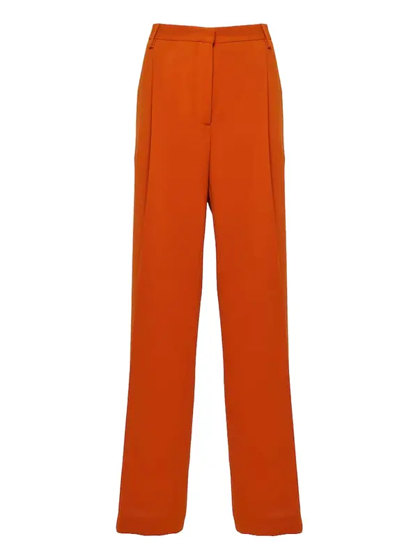 Dries Van Noten High-rise Straight Pants - Orange