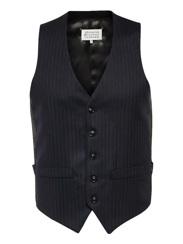 MAISON MARGIELA Wool Vest - Blue
