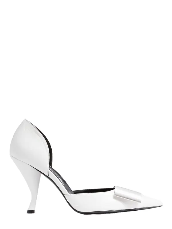 SERGIO ROSSI Sr Miroir Embellished Leather Pumps - White