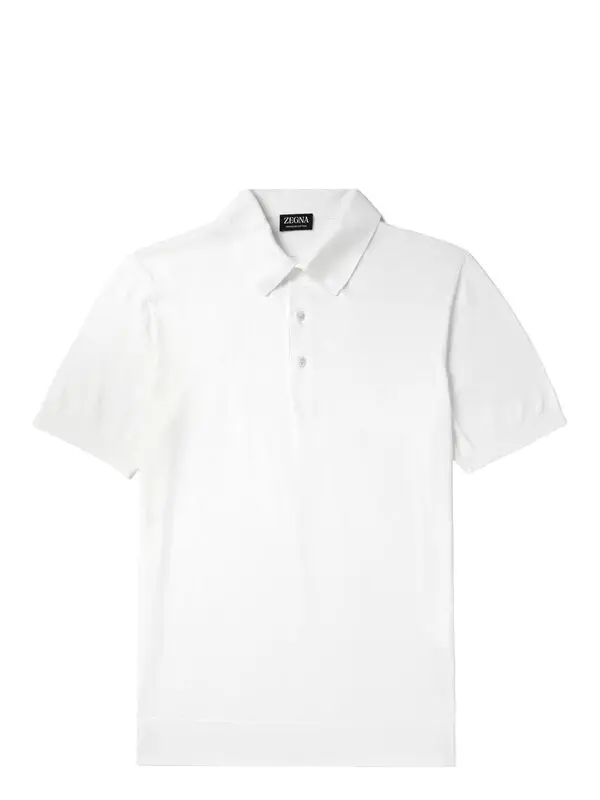 Zegna Cotton Polo Shirt - White