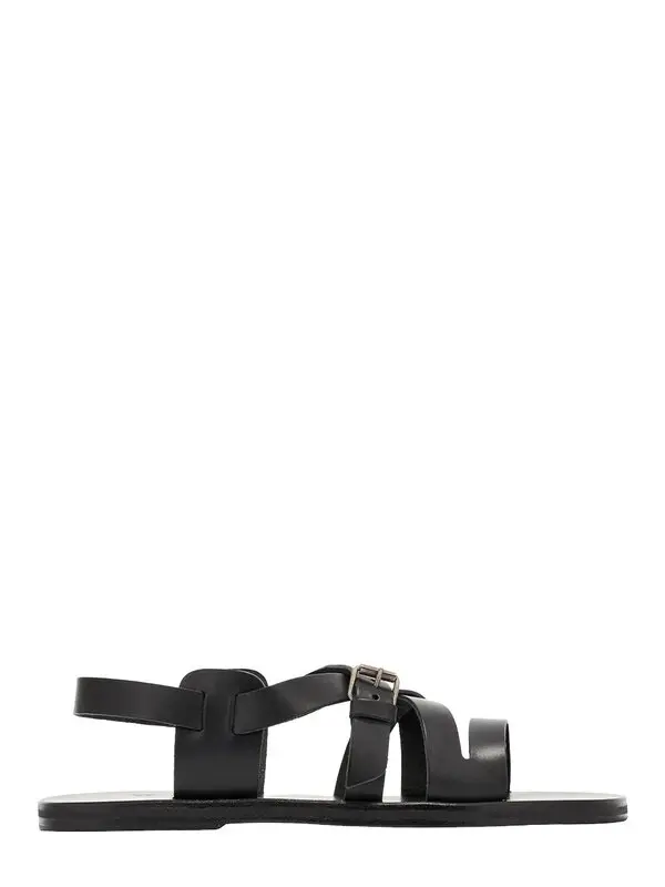 ANCIENT GREEK SANDALS Hercules Sandals - Black