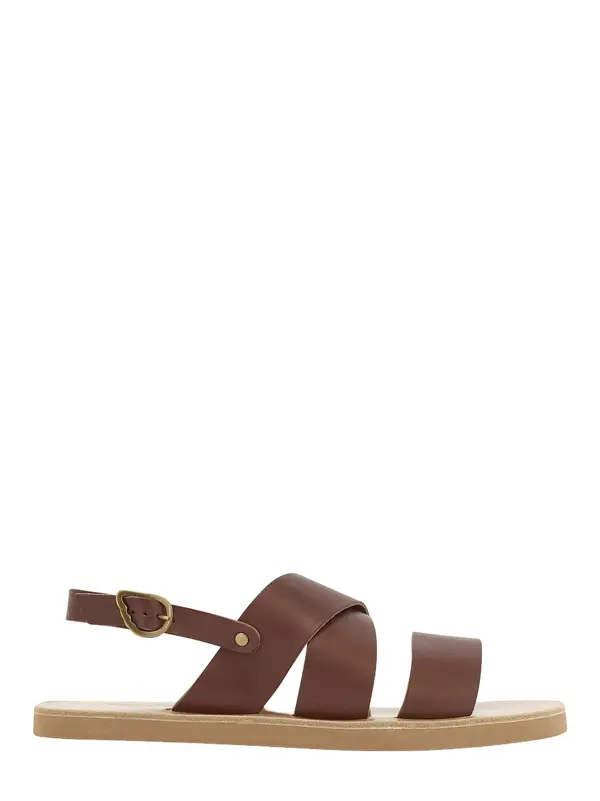ANCIENT GREEK SANDALS Miltos Sandals - Chestnut