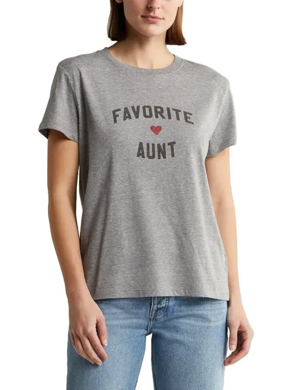 FAVORITE DAUGHTER Favorite Aunt T-shirt - Heather Grey