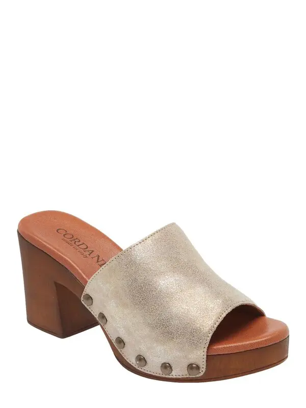 Cordani Whitley Platform Slide Sandal - Granito Corda