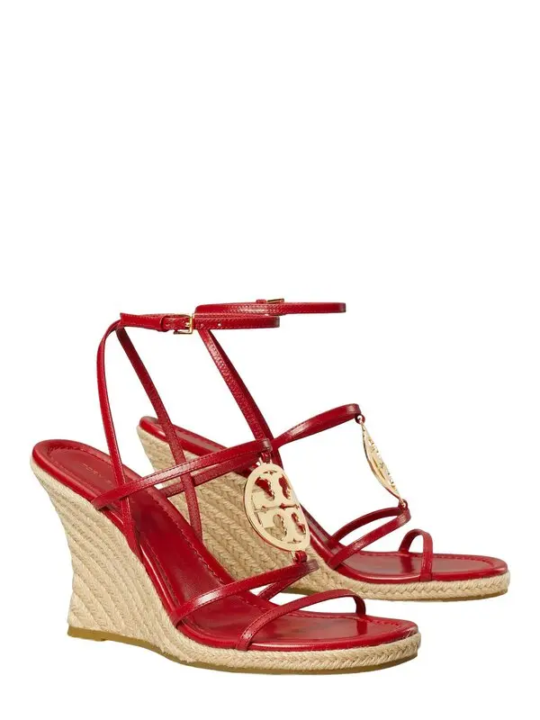 Tory Burch Capri Espadrille Wedge - Tory Red/gold