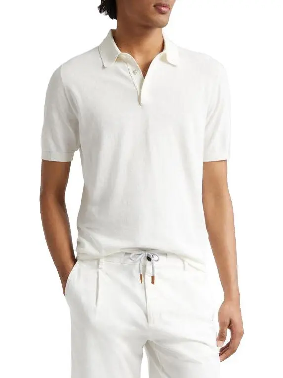 Eleventy Cotton Polo - White