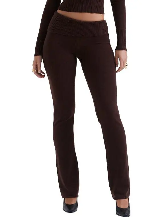 House Of Cb Ama Sweater Knit Pants - Brown