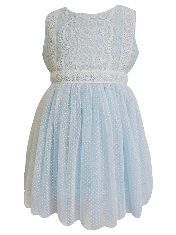 POPATU Lace & Tulle Party Dress - Blue