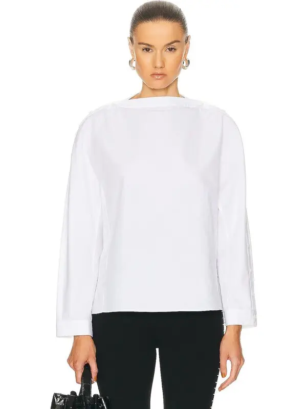 Alaïa Button Up Top - Blanc