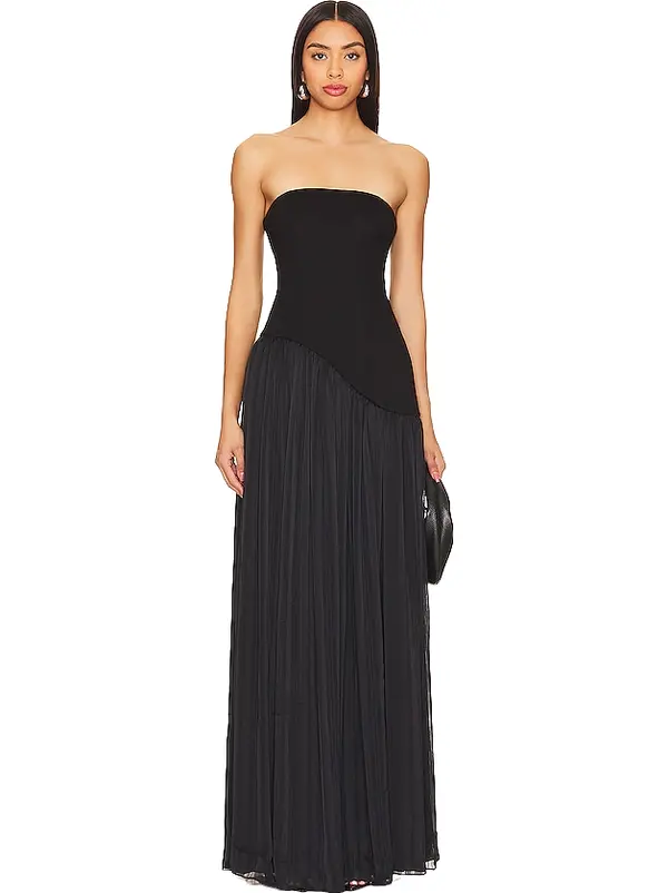 LOVERS AND FRIENDS Alice Strapless Gown - Black