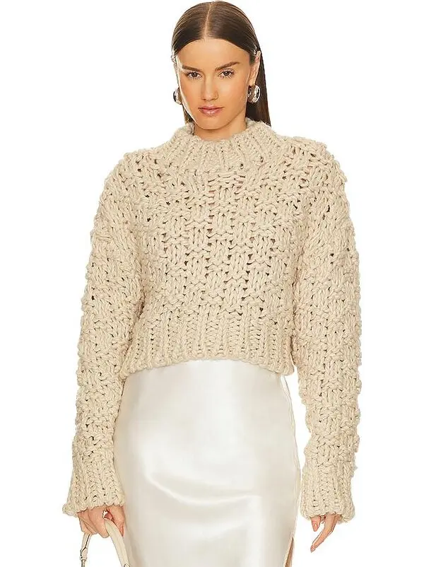 LOVERS AND FRIENDS X Bridget Jolene Knit Sweater - Oatmeal