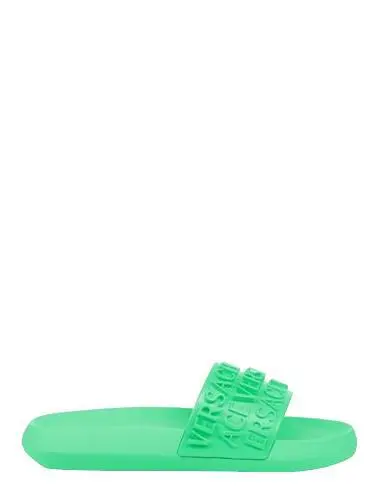 Versace Rubber Pool Slides - Green