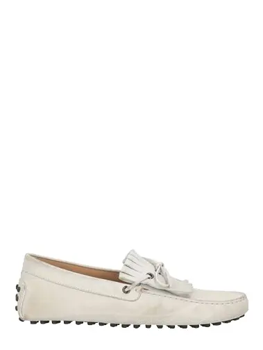TOD'S Leather Loafers - Light Grey